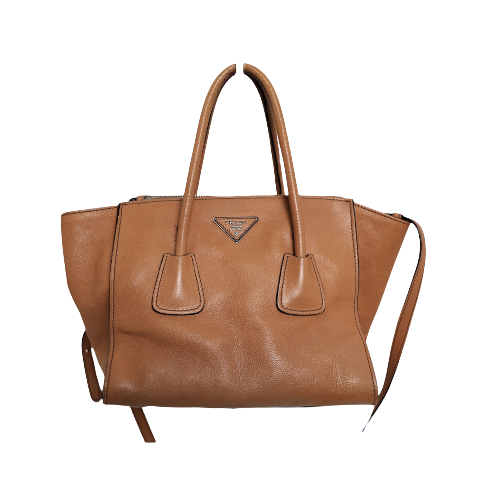 Prada Glace Calf Twin Pocket Tote – Designer Exchange Consignment TO